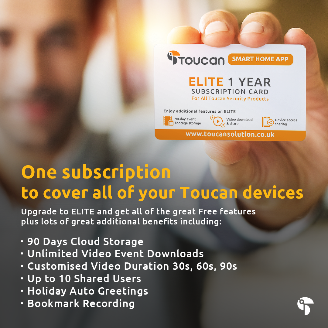 Smart Home - 1 Year ELITE Subscription Card – Toucan Smart Home UK